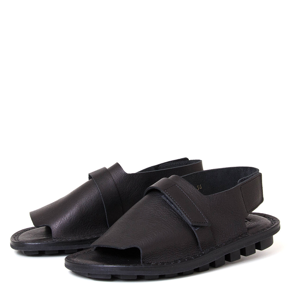 Trippen Modal Women's Platform Leather Sandal in Black – Bulo