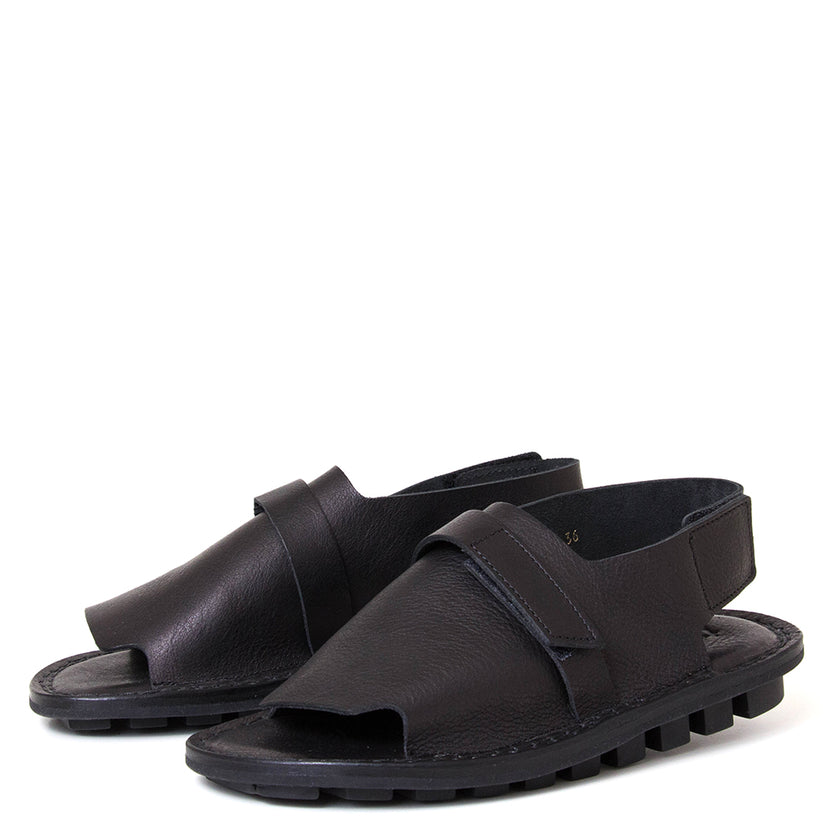 Trippen Modal. Women's platform sandal in black leather. From Germany ...