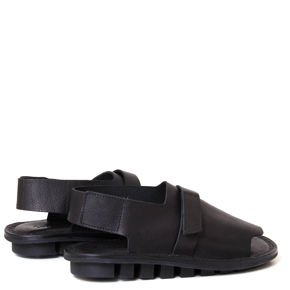 Trippen Modal Women's Platform Leather Sandal in Black – Bulo