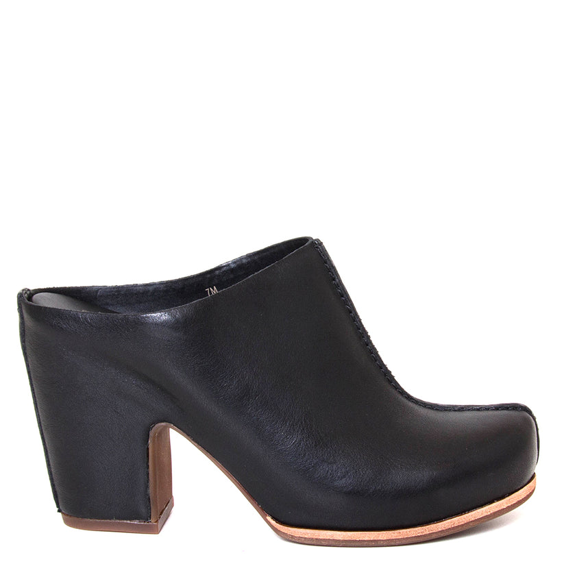 Kork-Ease K66703 Sagano. Women's 4 inch heeled mule in black leather ...
